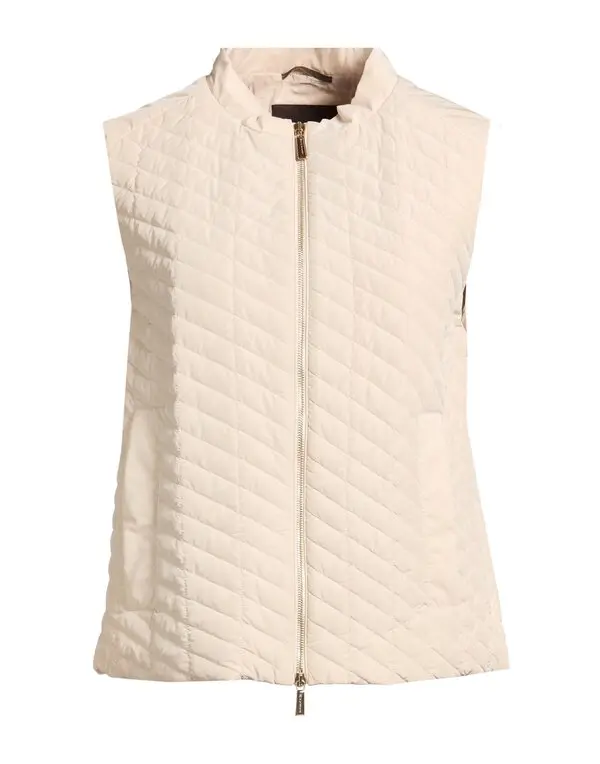 MOORER Cream Quilted Down Vest