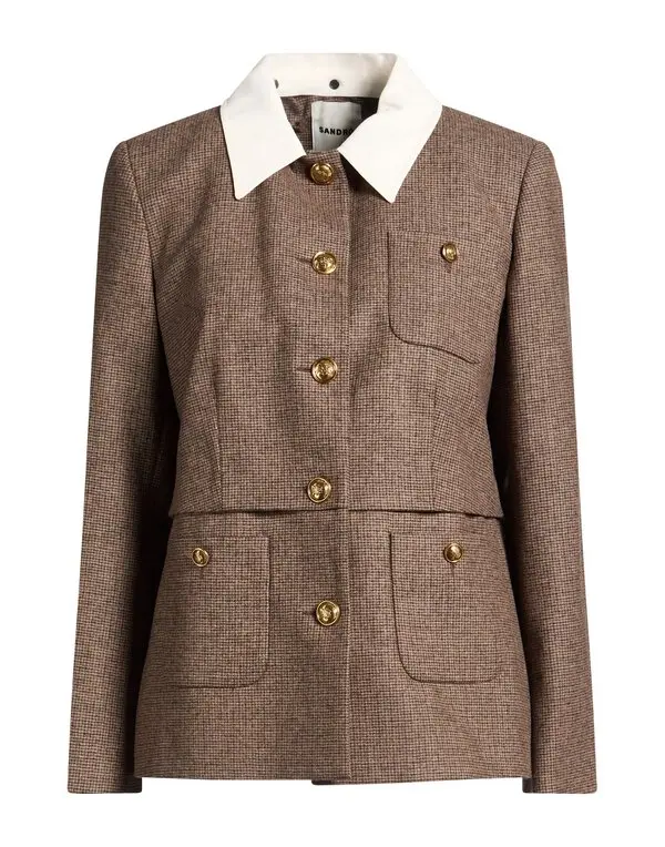 Sandro Jacket Size Wool, Polyester, Elastane