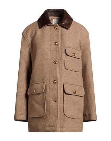 Sandro Coat Size Wool, Polyamide, Lambskin - Grey