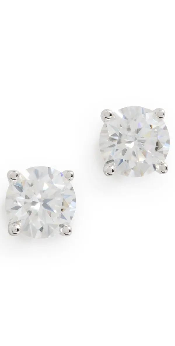 HEAVEN MAYHEM Moissanite Stud Earrings - Silver