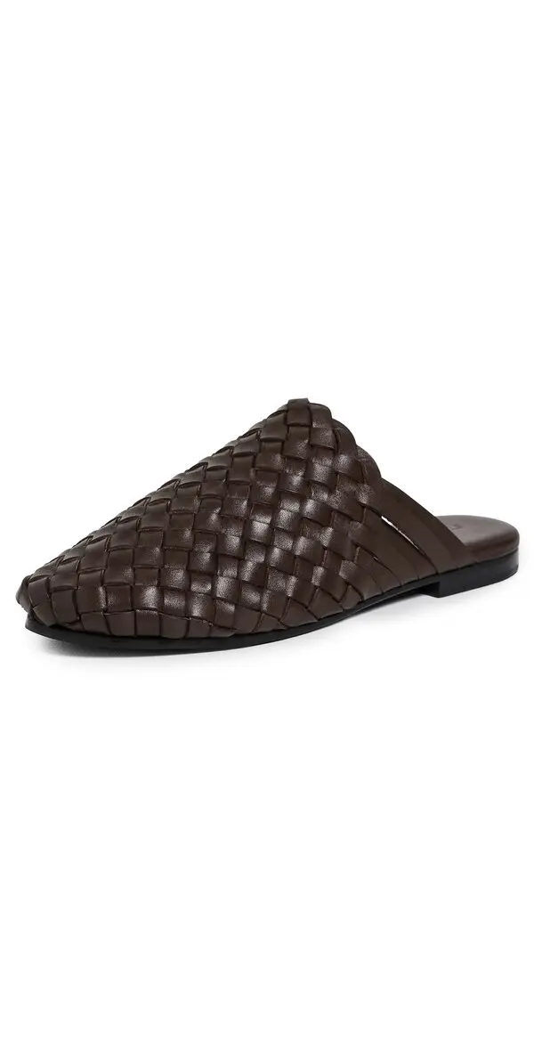 ST. AGNI Bunto Woven Slides - Chocolate