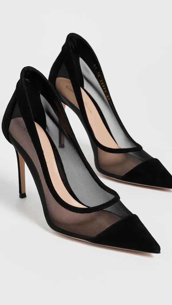 GIANVITO ROSSI Camoscio Rete Stilettos