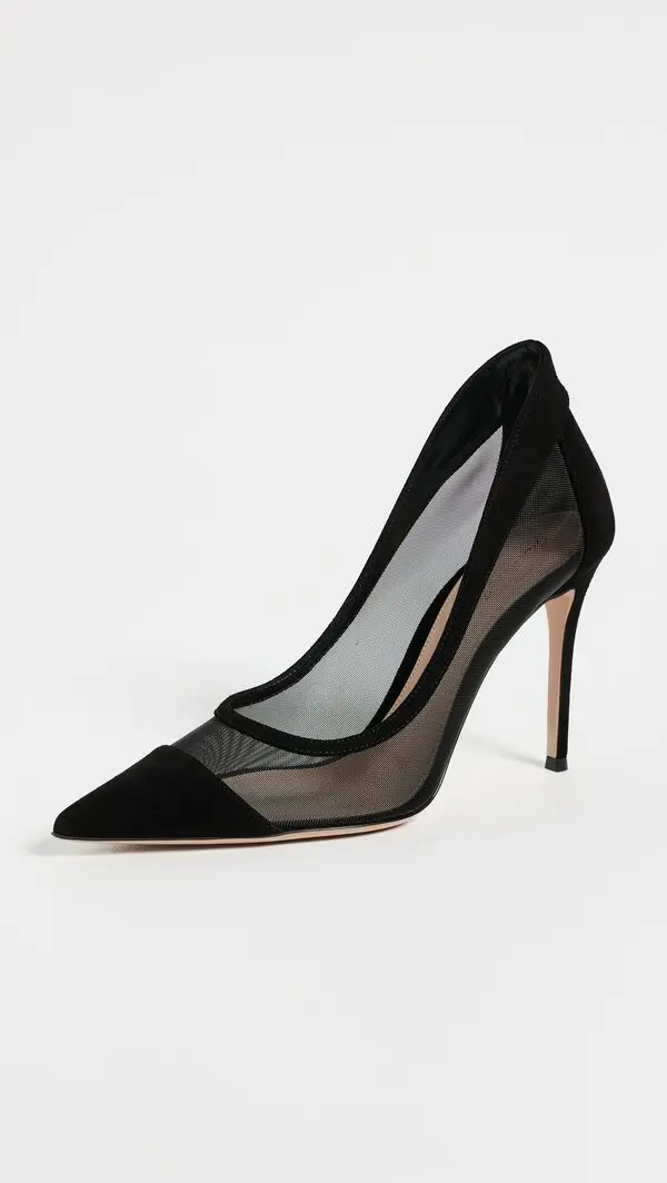 GIANVITO ROSSI Camoscio Rete Stilettos