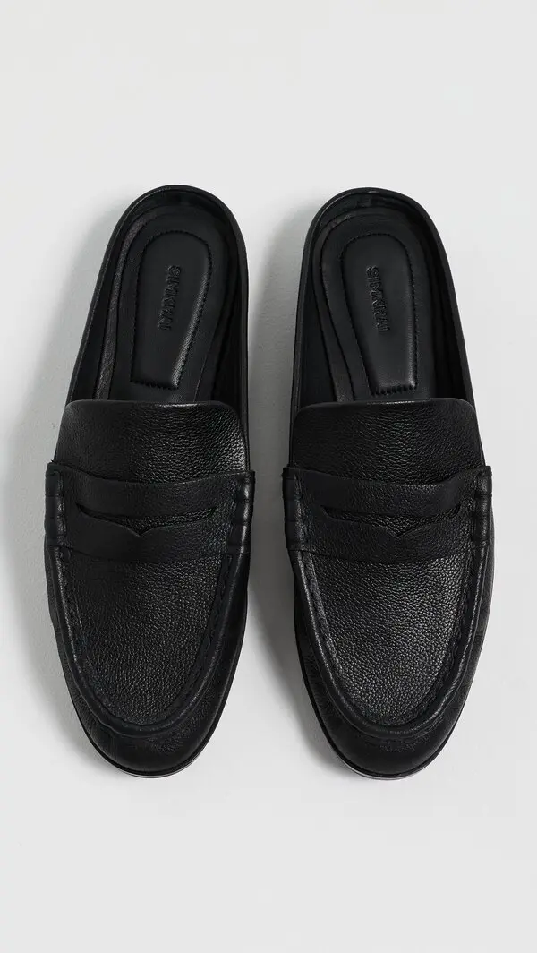 Simkhai Dean Pebbled Leather Loafer Mules