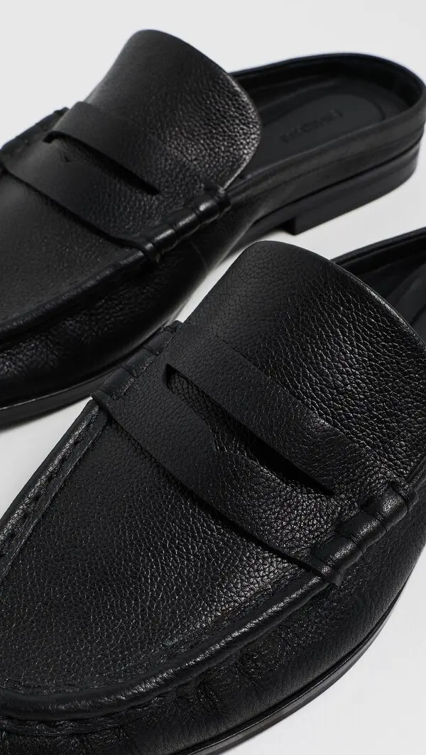 Simkhai Dean Pebbled Leather Loafer Mules