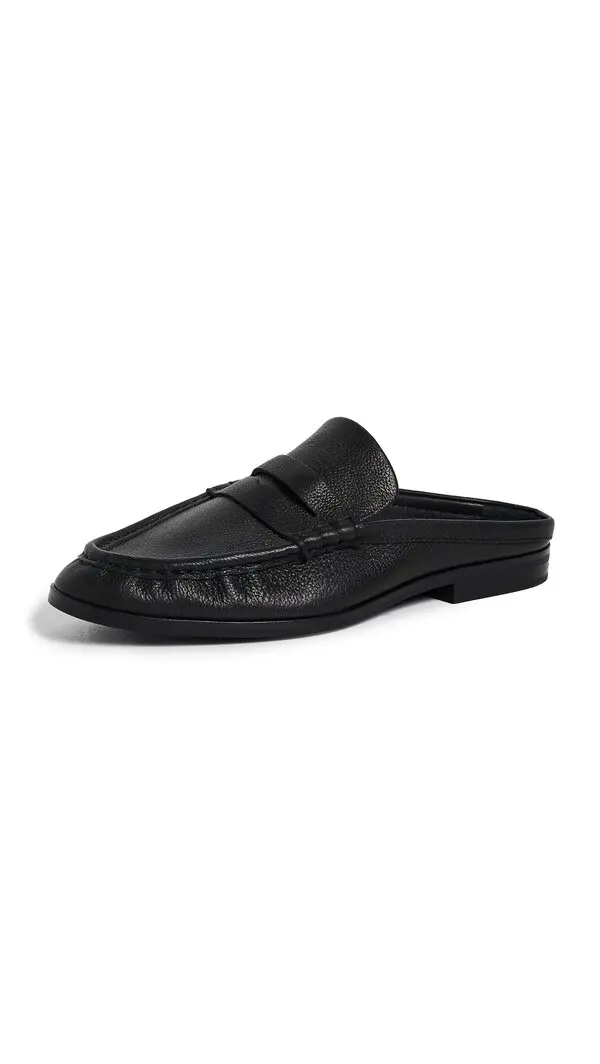 Simkhai Dean Pebbled Leather Loafer Mules