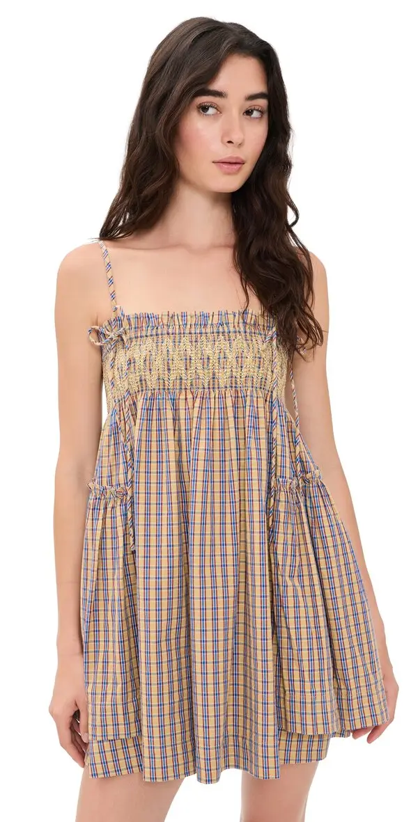 DAMSON MADDER Check Lilo Mini Dress