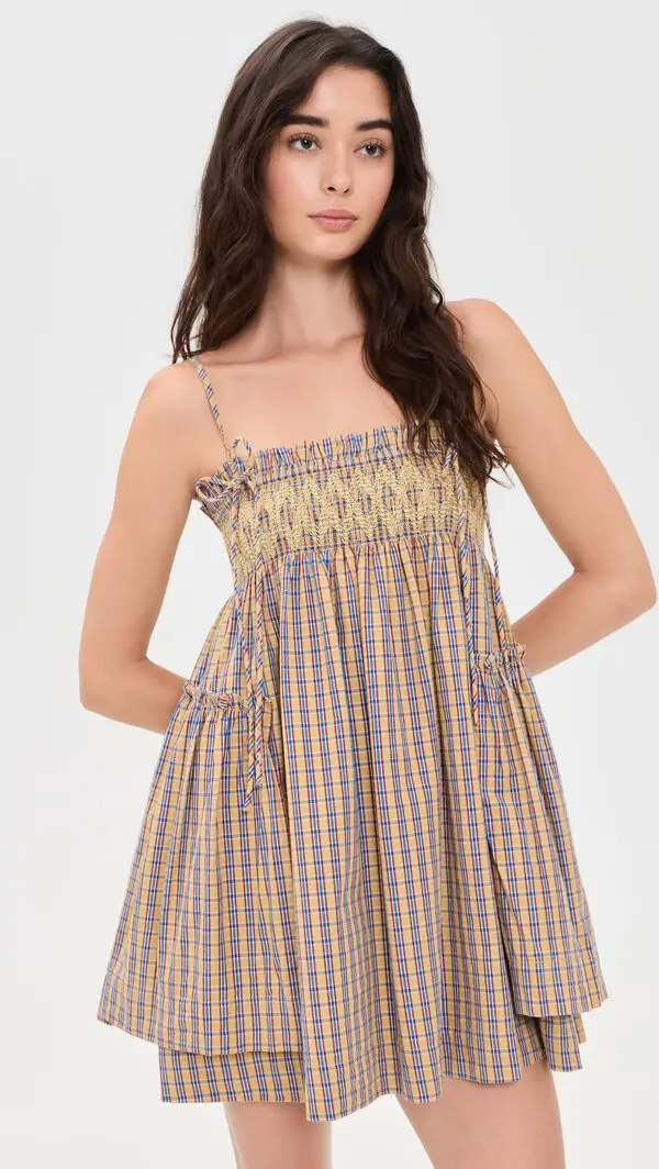 DAMSON MADDER Check Lilo Mini Dress