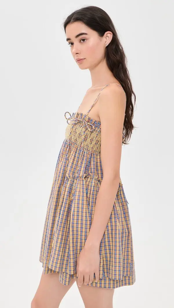 DAMSON MADDER Check Lilo Mini Dress