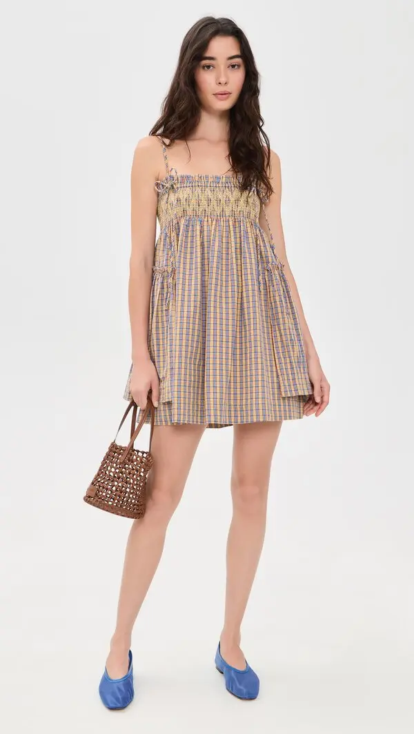 DAMSON MADDER Check Lilo Mini Dress