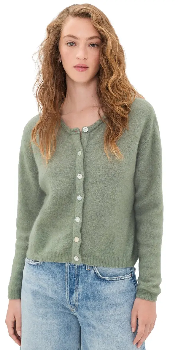 American Vintage Vitow Cardigan - Kaki Multichine