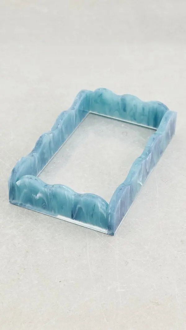 TIZO DESIGN Lucite Marbleized Guest Towel Tray