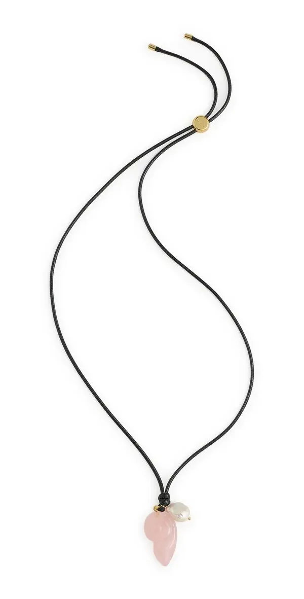 LUV AJ The Santorini Pendant Cord Necklace - Black