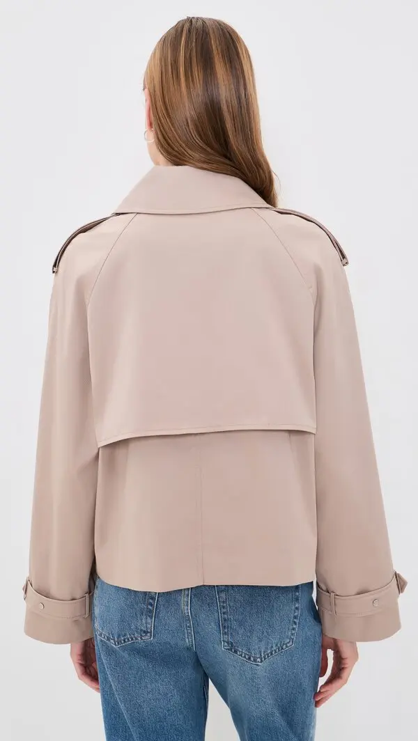 ANINE BING Rickie Cropped Trench Coat