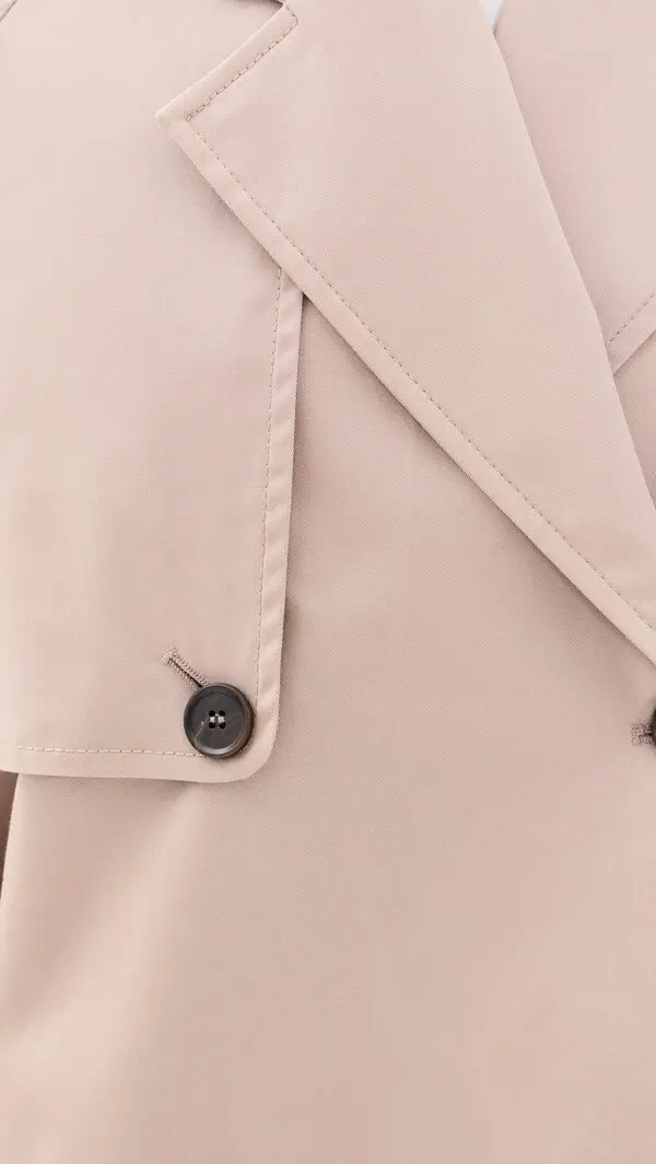 ANINE BING Rickie Cropped Trench Coat