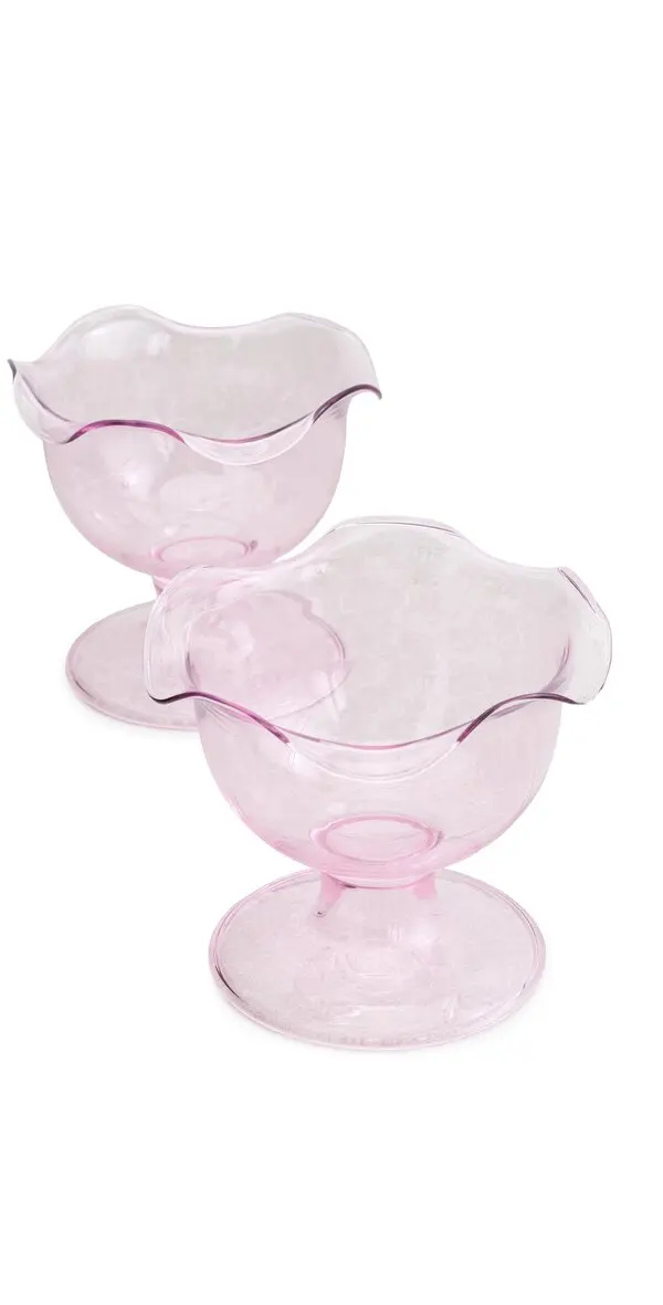 TIZO DESIGN Glass Bowl Set - Pink