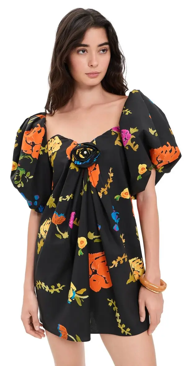 Caroline Constas Rylin Mini Dress - Black Multi