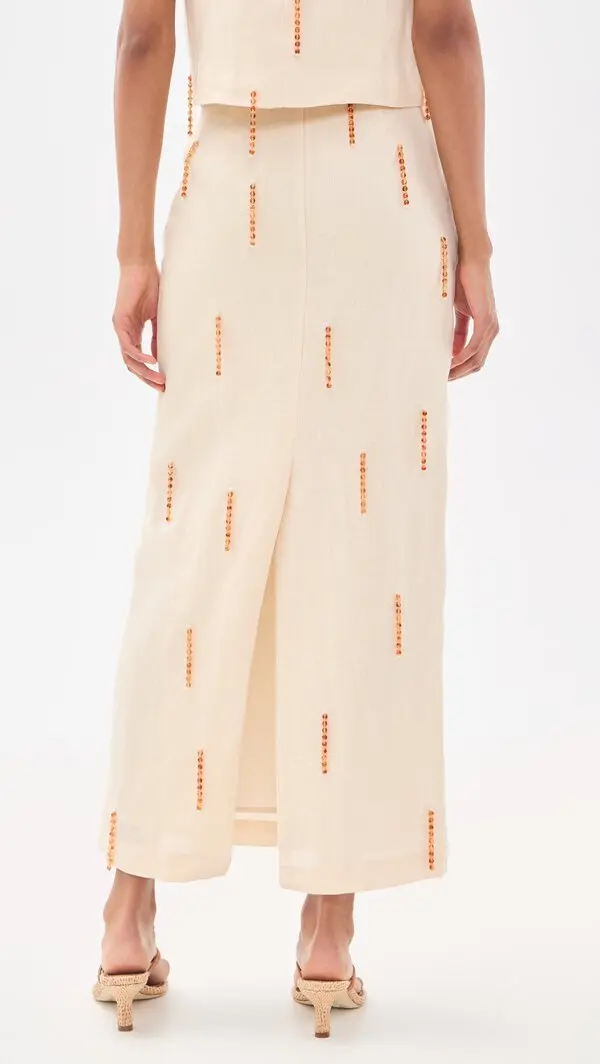 VRG GRL Devyn Linen Midi Skirt