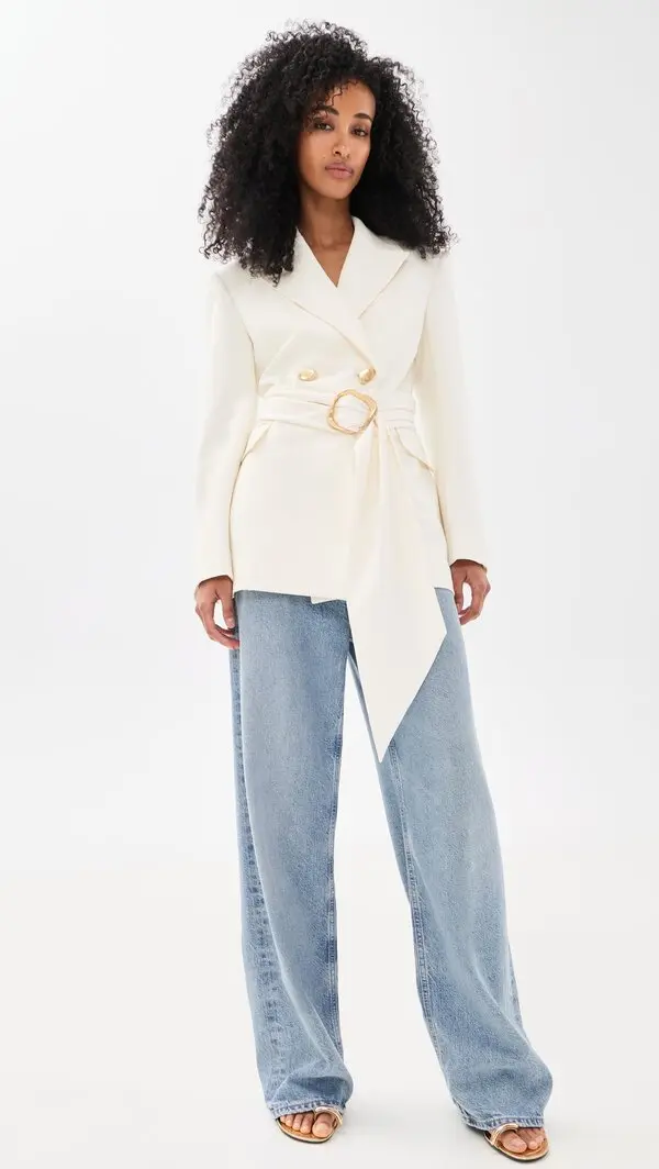 Aje Simone Lace Back Blazer