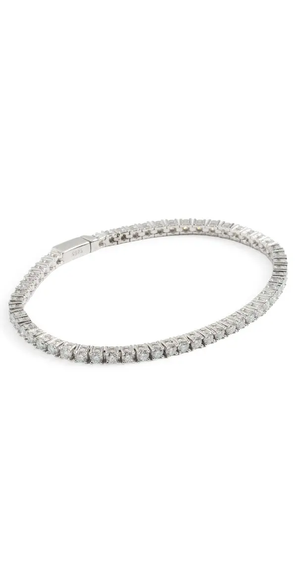 HEAVEN MAYHEM Lab Grown Tennis Bracelet - Silver