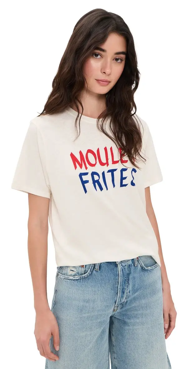 Clare V. Moules Frites Original Tee - Cream