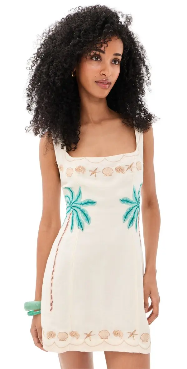 Show Me Your Mumu Steph Mini Dress - Beachfront Embroidery