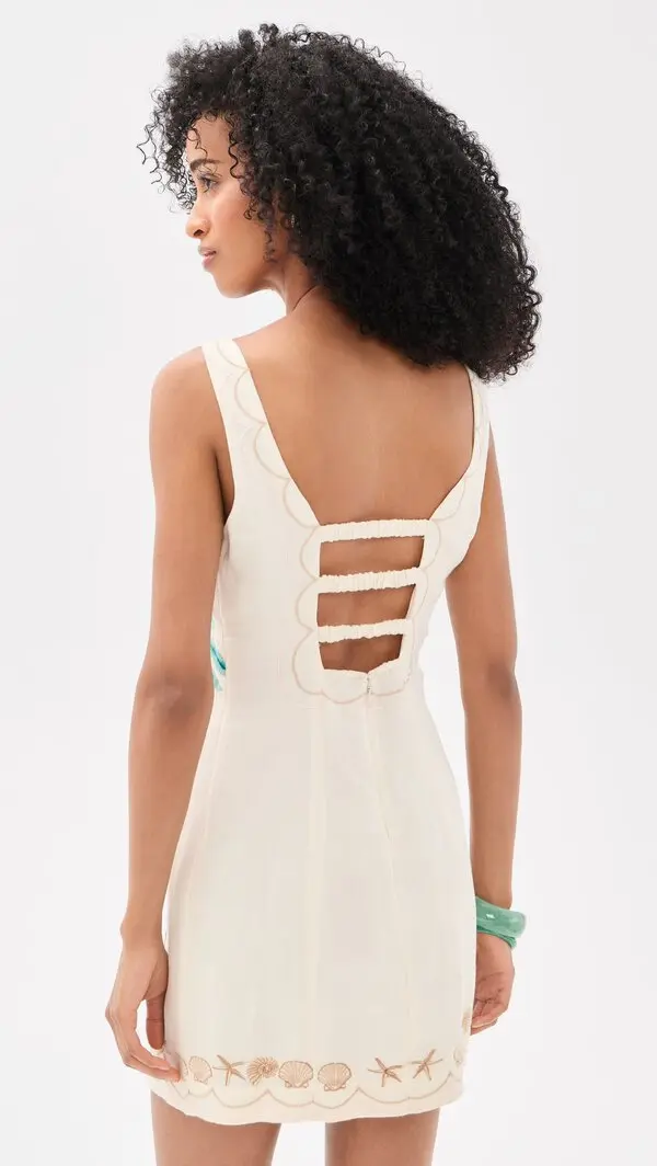 Show Me Your Mumu Steph Mini Dress With Palm Tree Embroidery