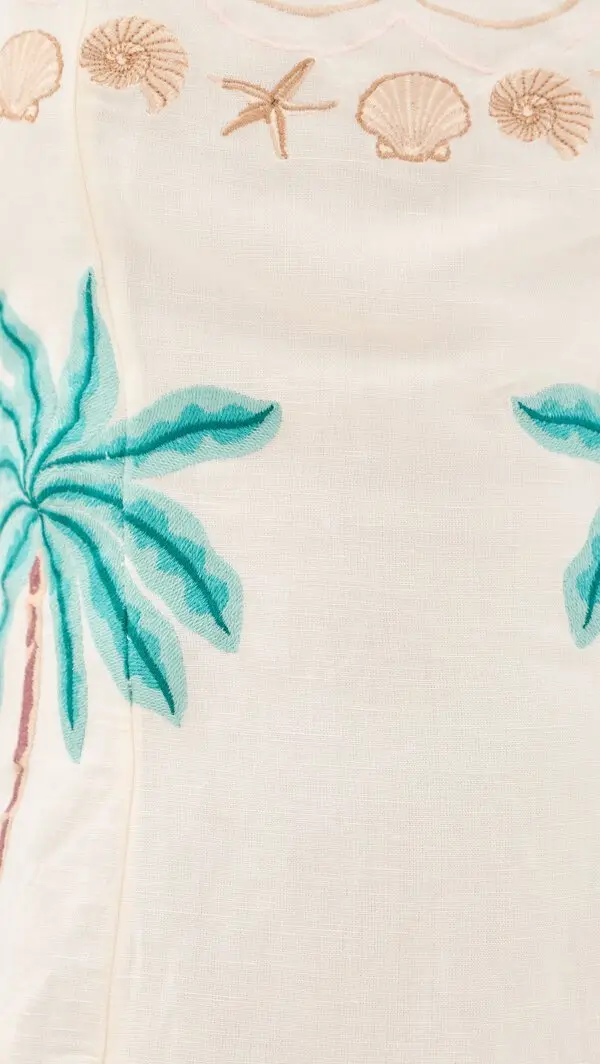 Show Me Your Mumu Steph Mini Dress With Palm Tree Embroidery