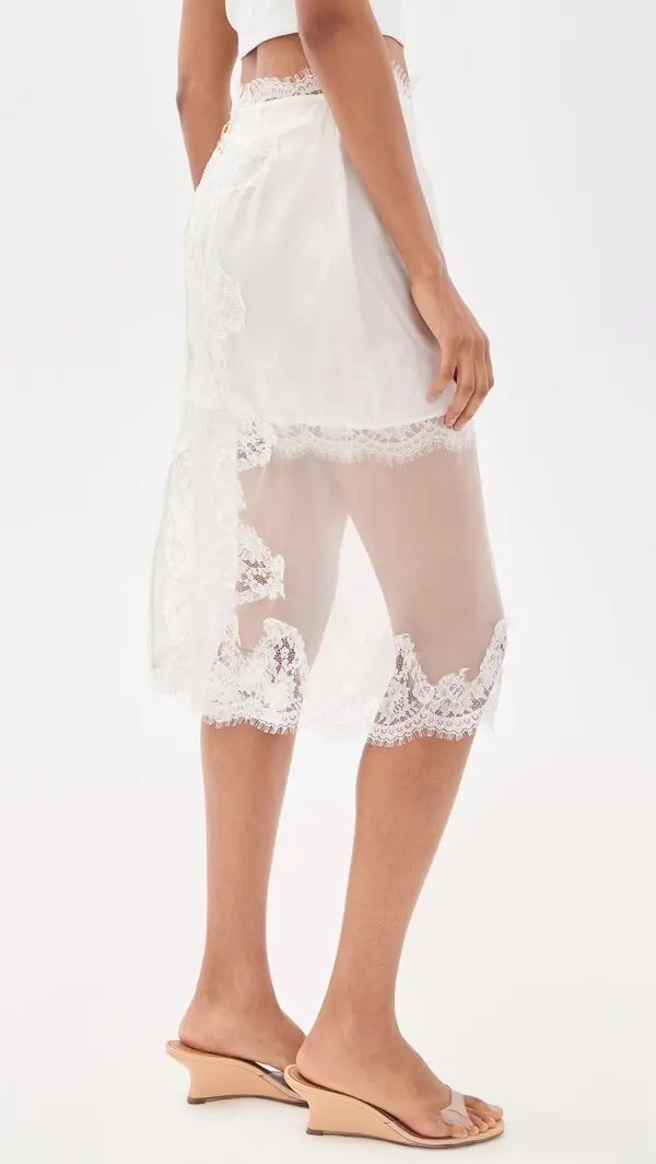 Aje Ophelia Lace Silk Skirt