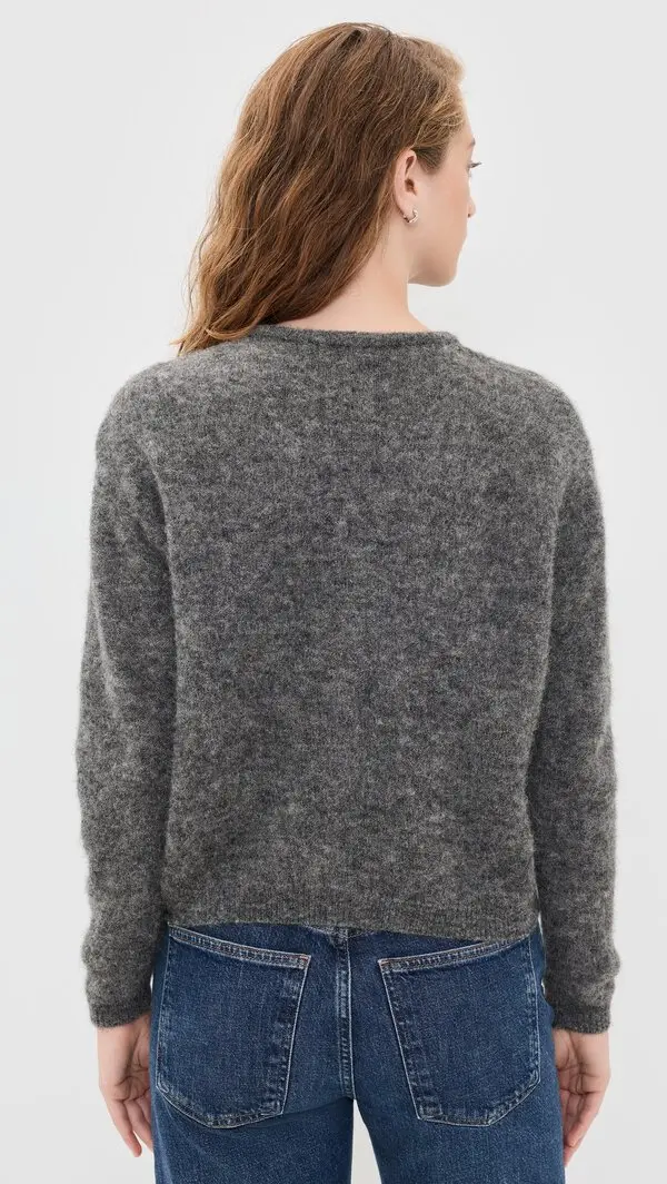 American Vintage Vitow Alpaca Wool Blend Cardigan - Acier Chine