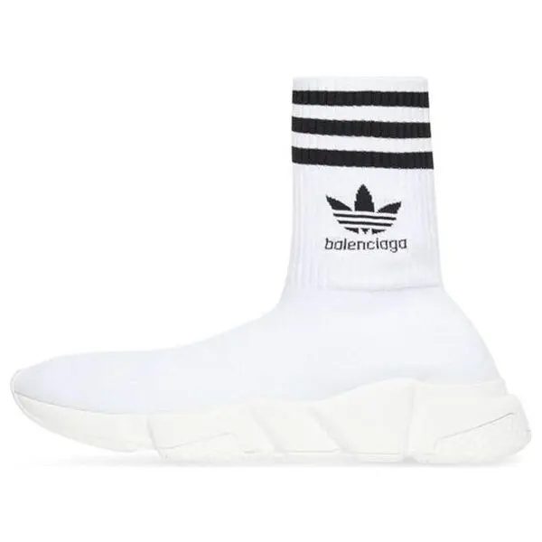 Balenciaga X Adidas Originals Speed 1.0 Sneakers 'white - White/black