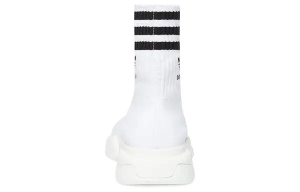 Balenciaga X Adidas Originals Speed 1.0 Sock Sneakers - White/black