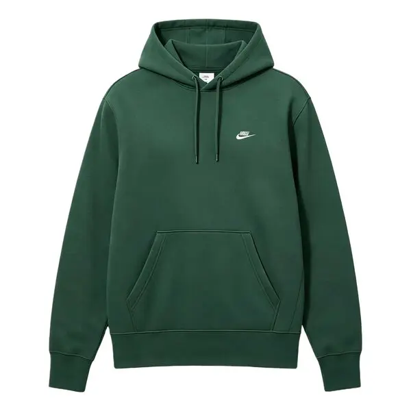 Nike Club Fleece Hoodie - Fir/white