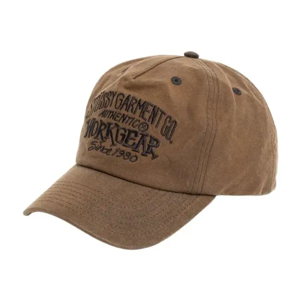 StÜssy Mid-depth Workgear Waxed Snapback Cap