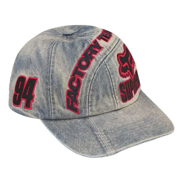 Supreme X Fox Racing 6-panel Hat - Denim