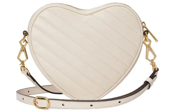 Gucci Interlocking G Mini Heart Shoulder Bag - White