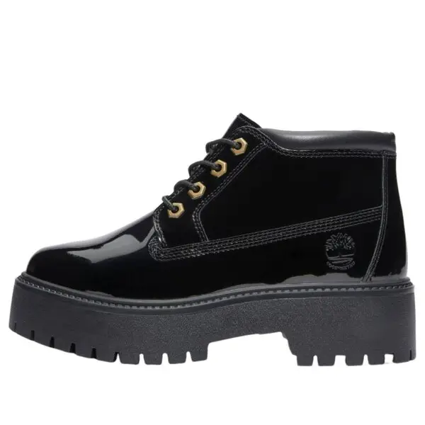 Timberland Stone Street Waterproof Platform Boot Patent Leather - Black