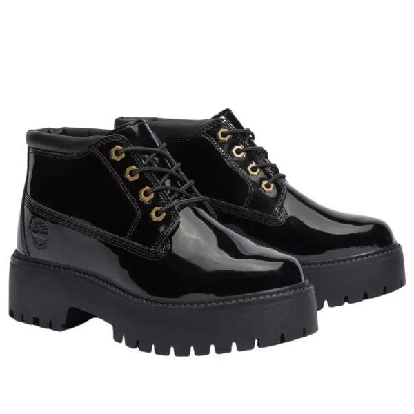 Timberland Stone Street Waterproof Platform Patent Leather Boots