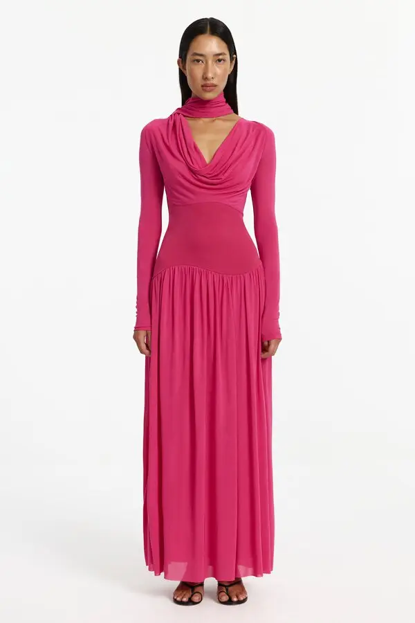 Significant Other Nirvana Long Sleeve Maxi Dress - Fig