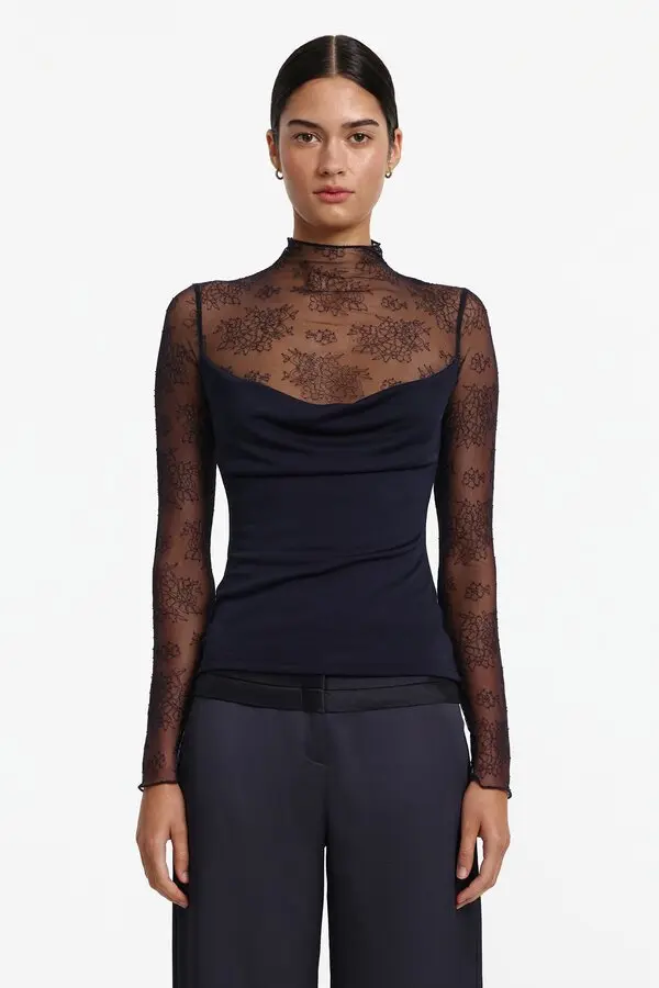 Significant Other Delphi Long Sleeve Top By - Galaxy