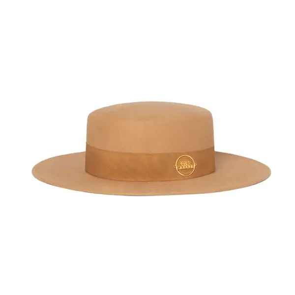 GIODORO Gidoa Camel Felt Hat With Grosgrain Ribbon - Brown