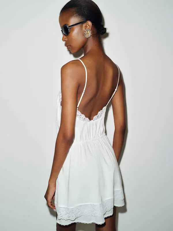 REFORMATION Cerina Lace Mini Dress