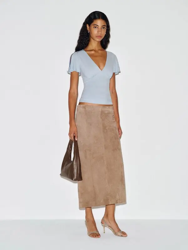 REFORMATION Cosette Knit Top - Blue
