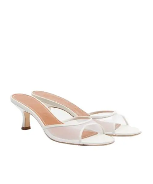 Staud Brigitte Mesh Mules - Nude
