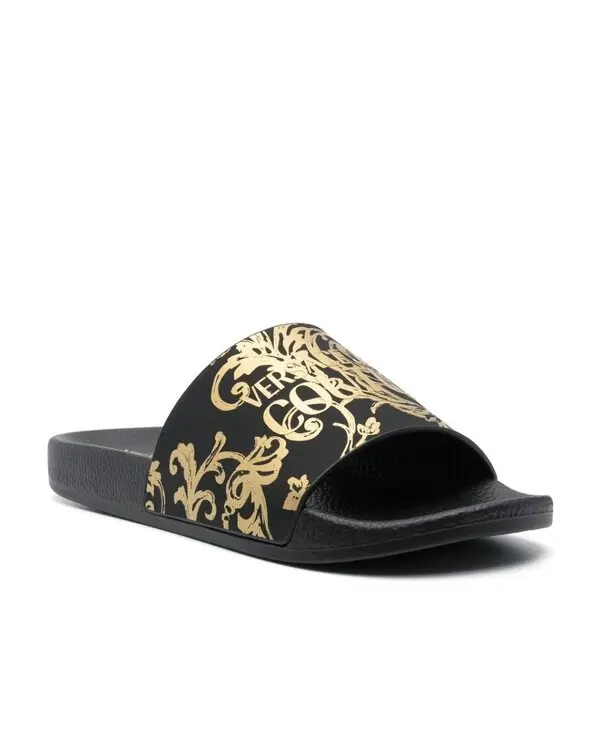 Versace Baroque-print Slides