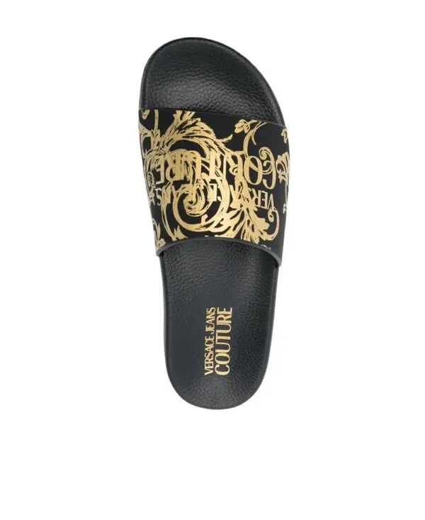 Versace Baroque-print Slides