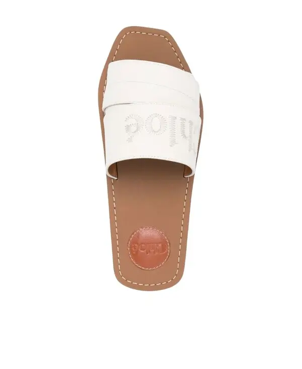 Chloé Printed Logo Slippers