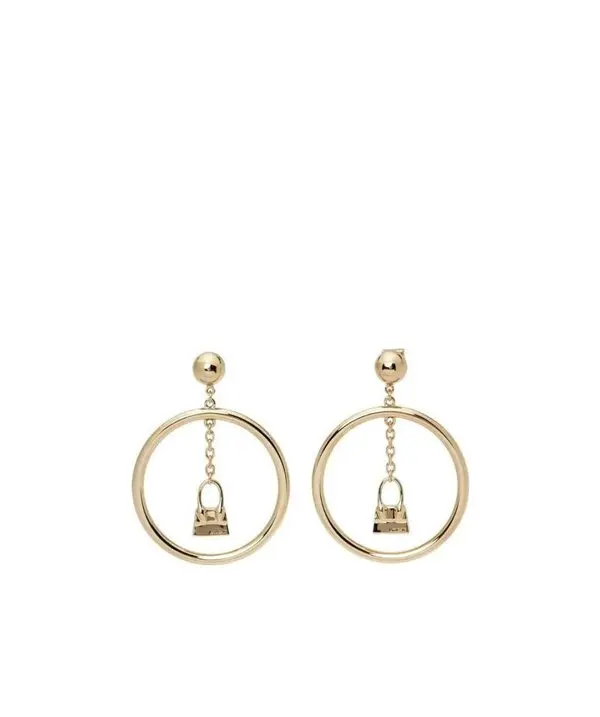 Jacquemus Chiquito Pendant Hoop Earrings - Yellow