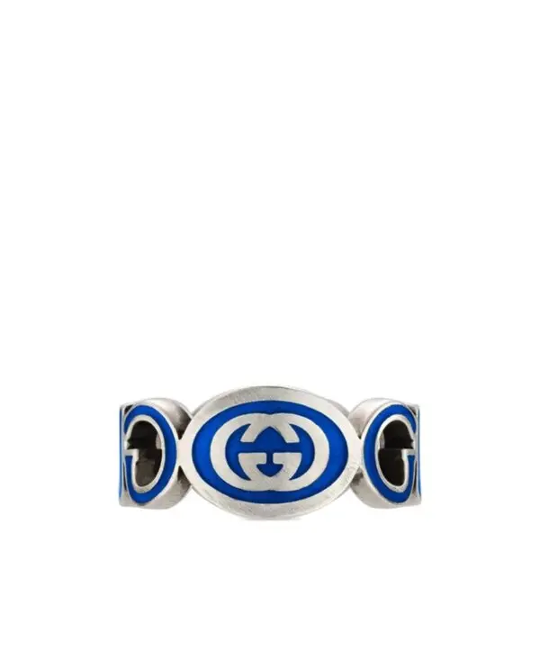 Gucci Interlocking G Pull-on Style Ring - Blue