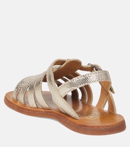 POM D'API Plagette Strap Metallic Leather Sandals